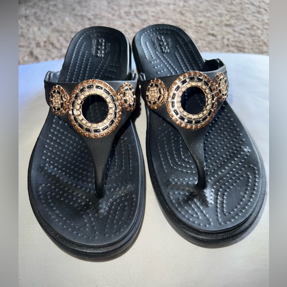 CROCS | Shoes | Crocs Dual Comfort Black Sandal 6 | Poshmark